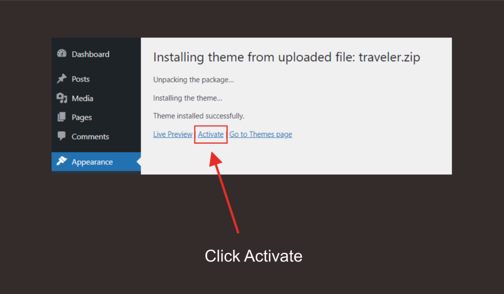 Tutorial Install Theme Traveler - Tutorial Wordpress
