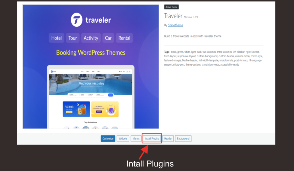 Tutorial Install Theme Traveler - Tutorial Wordpress