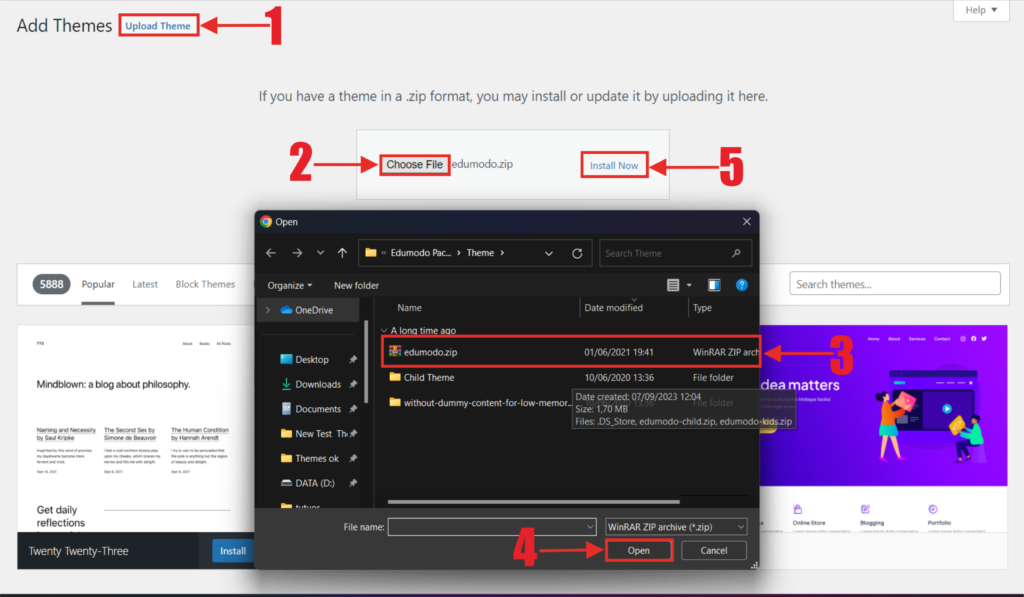 Tutorial install theme Edumodo - Tutorial Wordpress